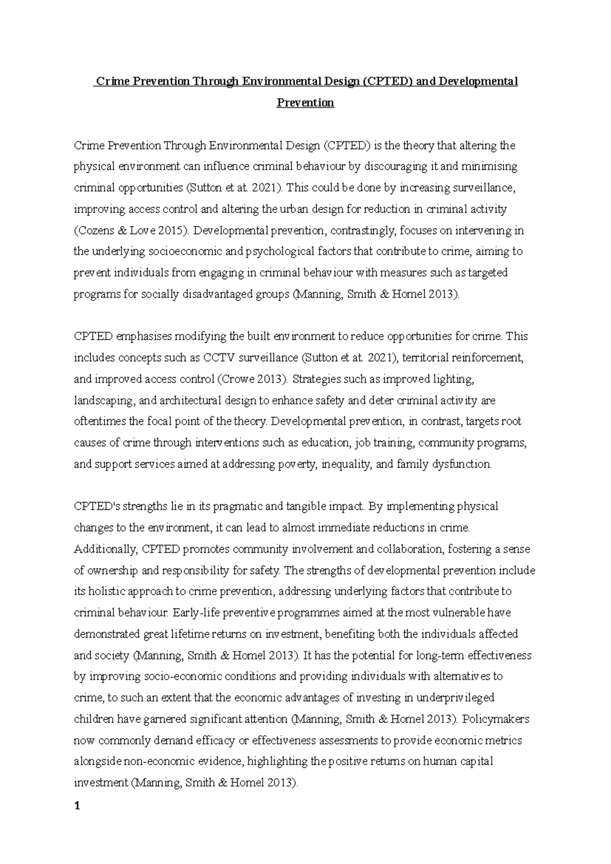 Journal 1 - Crime Prevention Through Environmental Design (CPTED) and ...