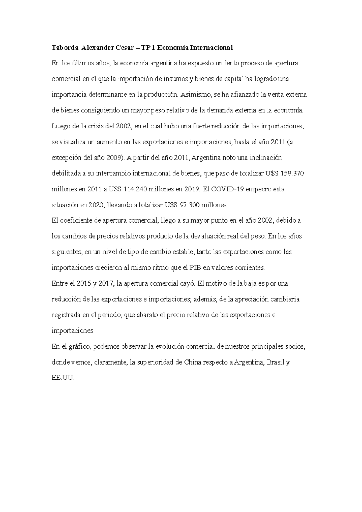 TP 1 Economia internacional Taborda Alexander Cesar - Taborda Alexander ...