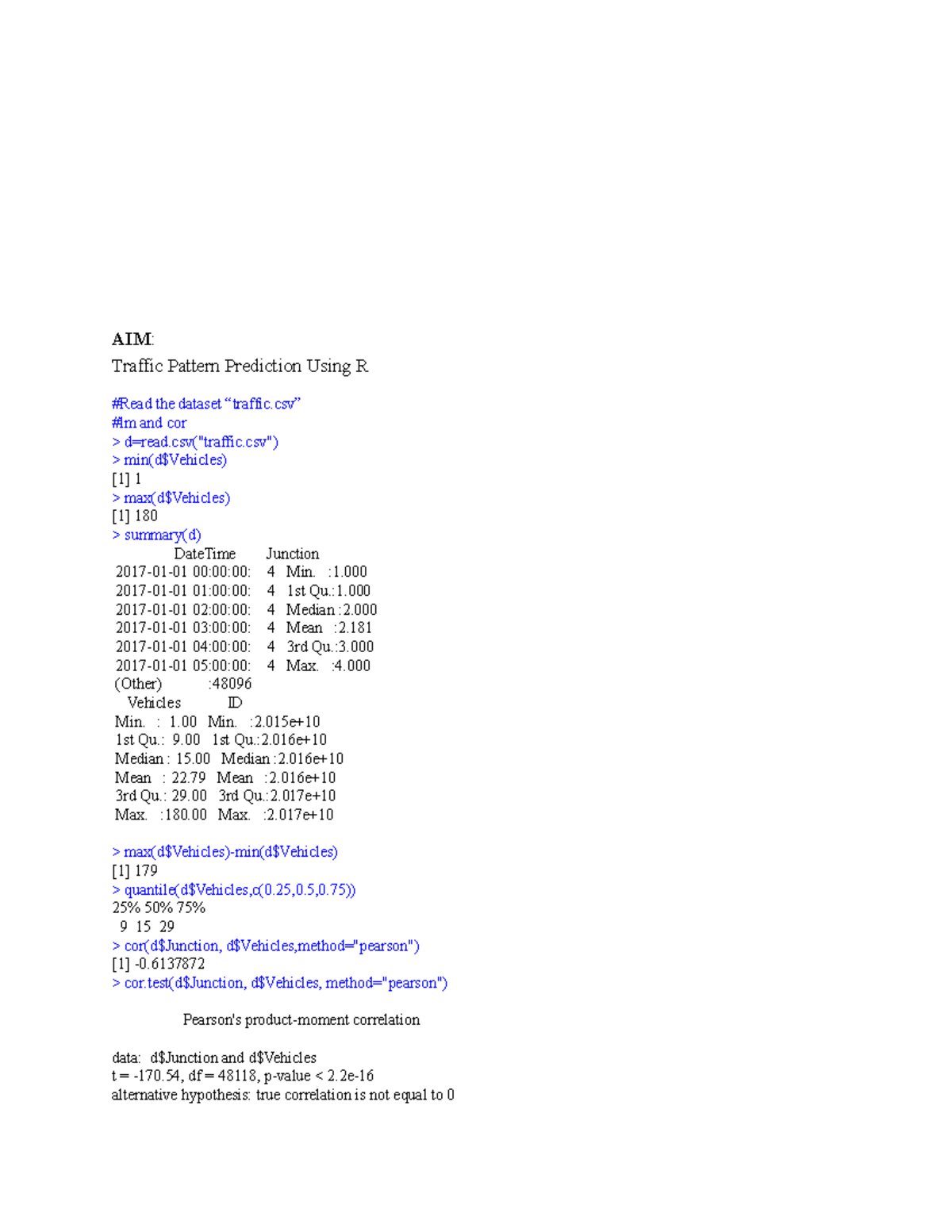 Traffic Pattern Prediction - LAB 8 CONVERSION OF TEMPERATURE NAME: MUSKAAN V REG NO: 19BCE SLOT ...