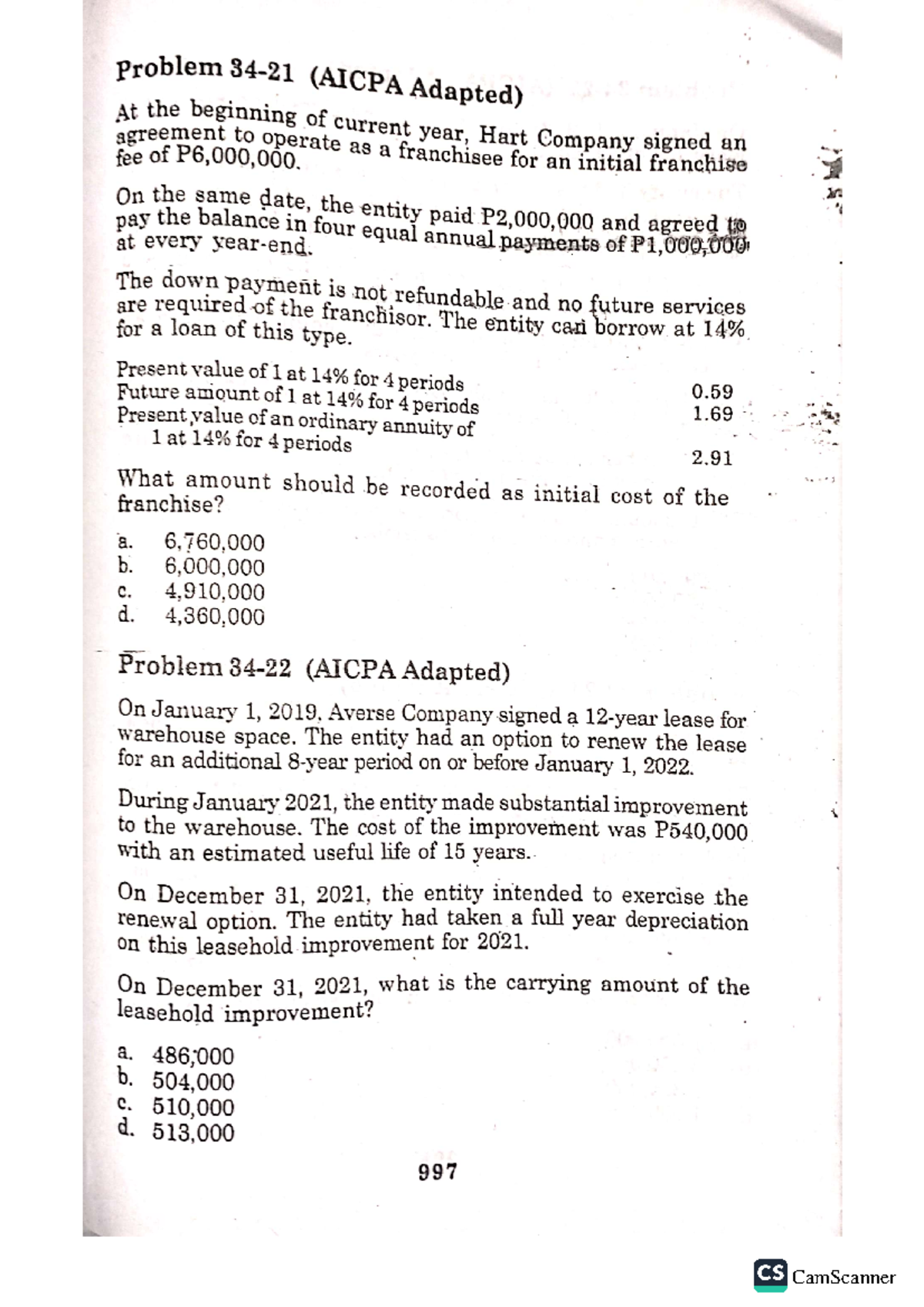 Problem 34 Intermediate Accounting Volume One 2021 Edition Author