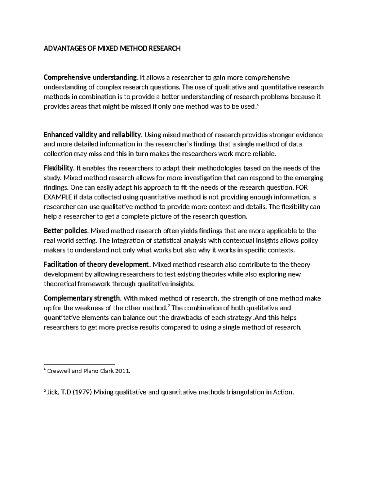 Research methods - ADVANTAGES OF MIXED METHOD RESEARCH Comprehensive ...