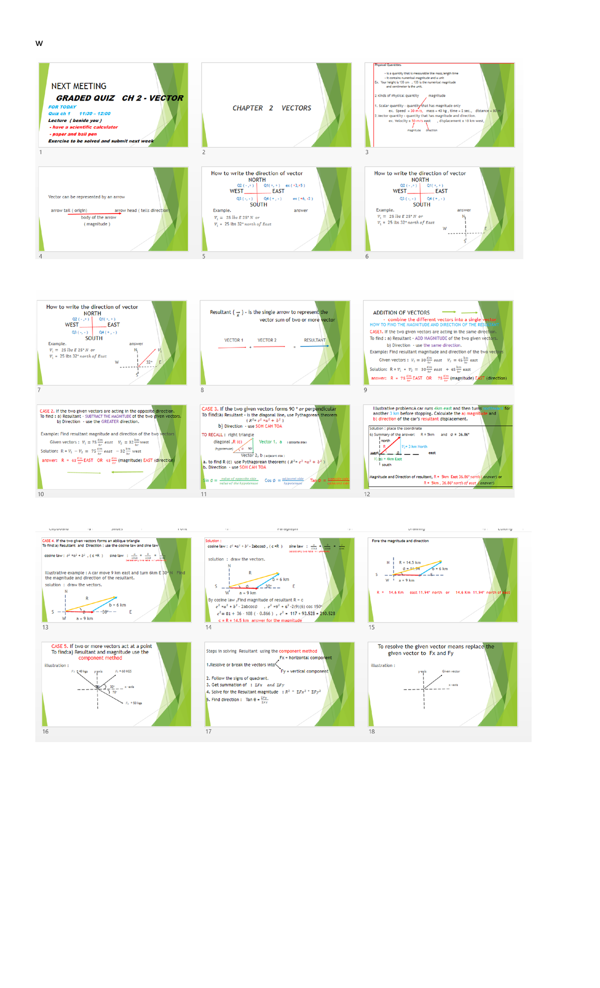 CH 2 Vector HO - REVIEWER - College Physics 1 - w - Studocu