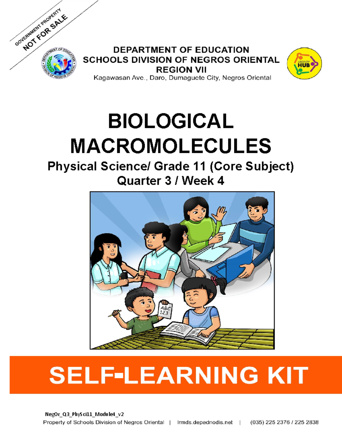 Physical- Science-Q3-Week-4 v2 - BIOLOGICAL MACROMOLECULES Physical Science/ Grade 11 (Core ...