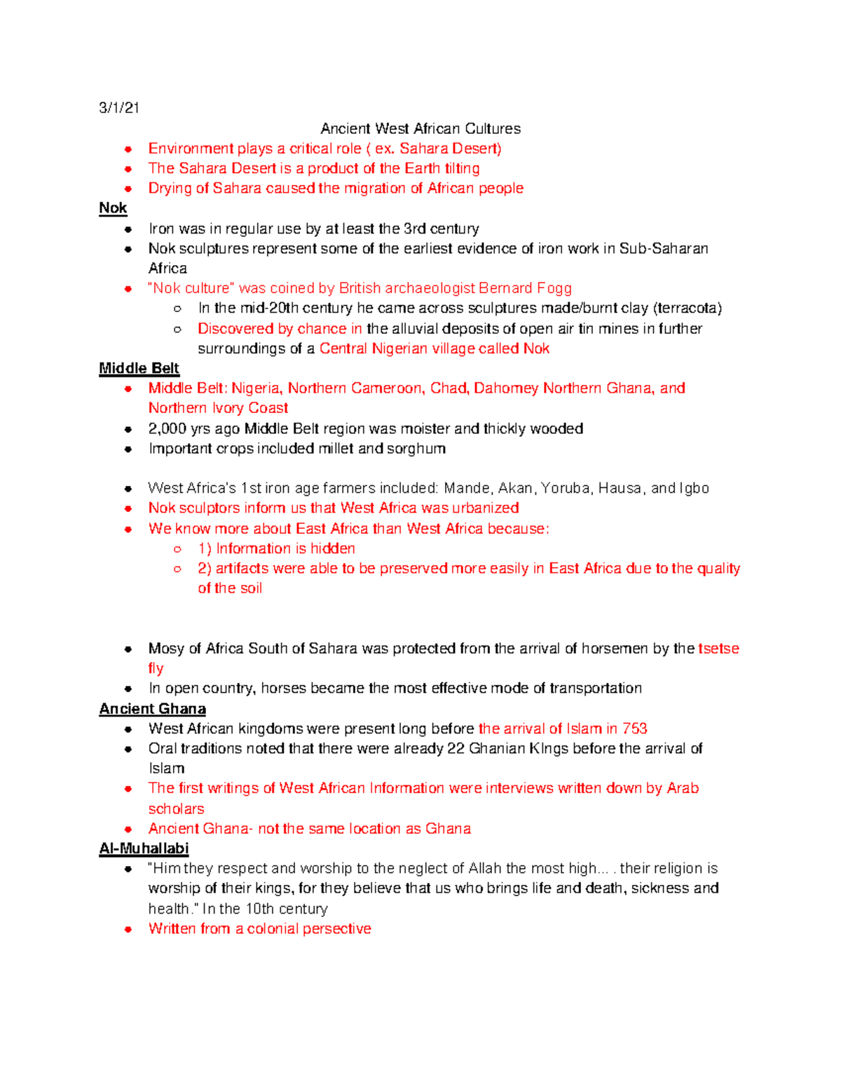 Ancient West African Cultures - 3/1/ Ancient West African Cultures ...