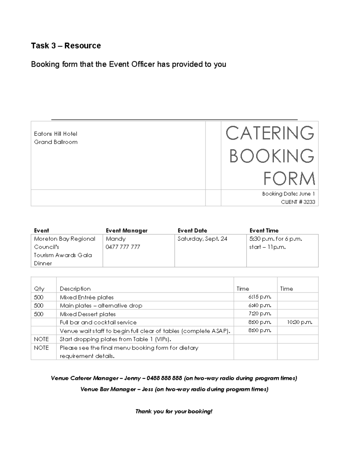 Task 3 Resource Booking Form Draft - Task 3 – Resource Booking form ...