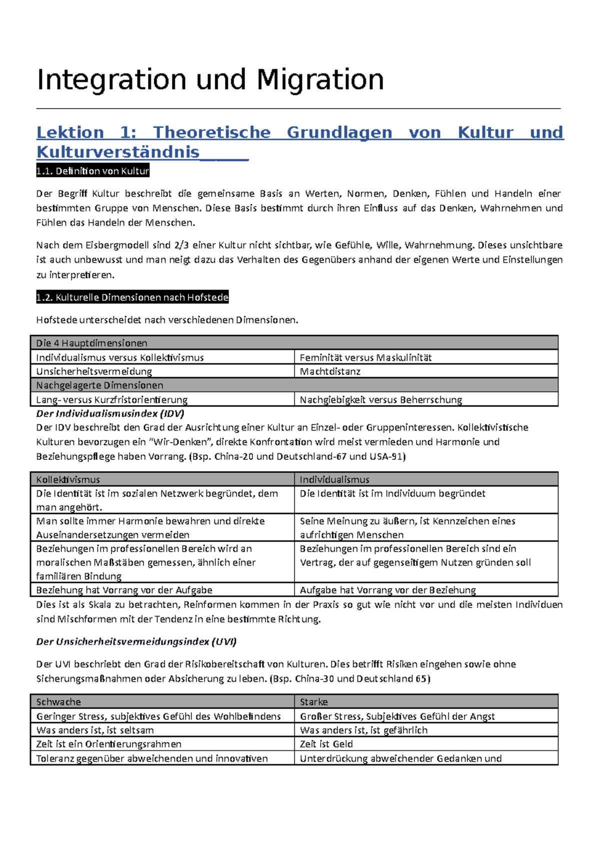 Integration und Migration - Migration und Integration - IU - Studocu