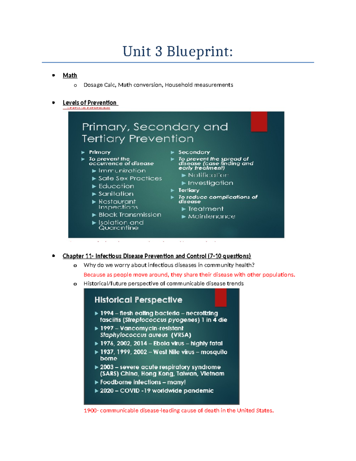 Unit 3 Blueprint-1 - Unit 3 Blueprint: Math o Dosage Calc, Math ...