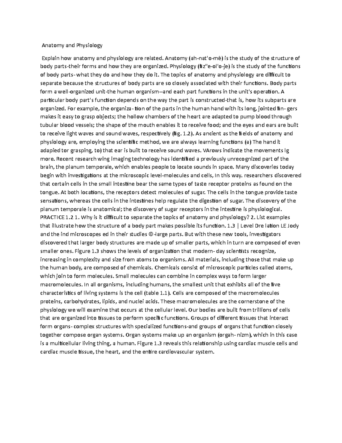 Anatomy and Physiology - Anatomy (ah-nat'o-mê) is the study of the ...