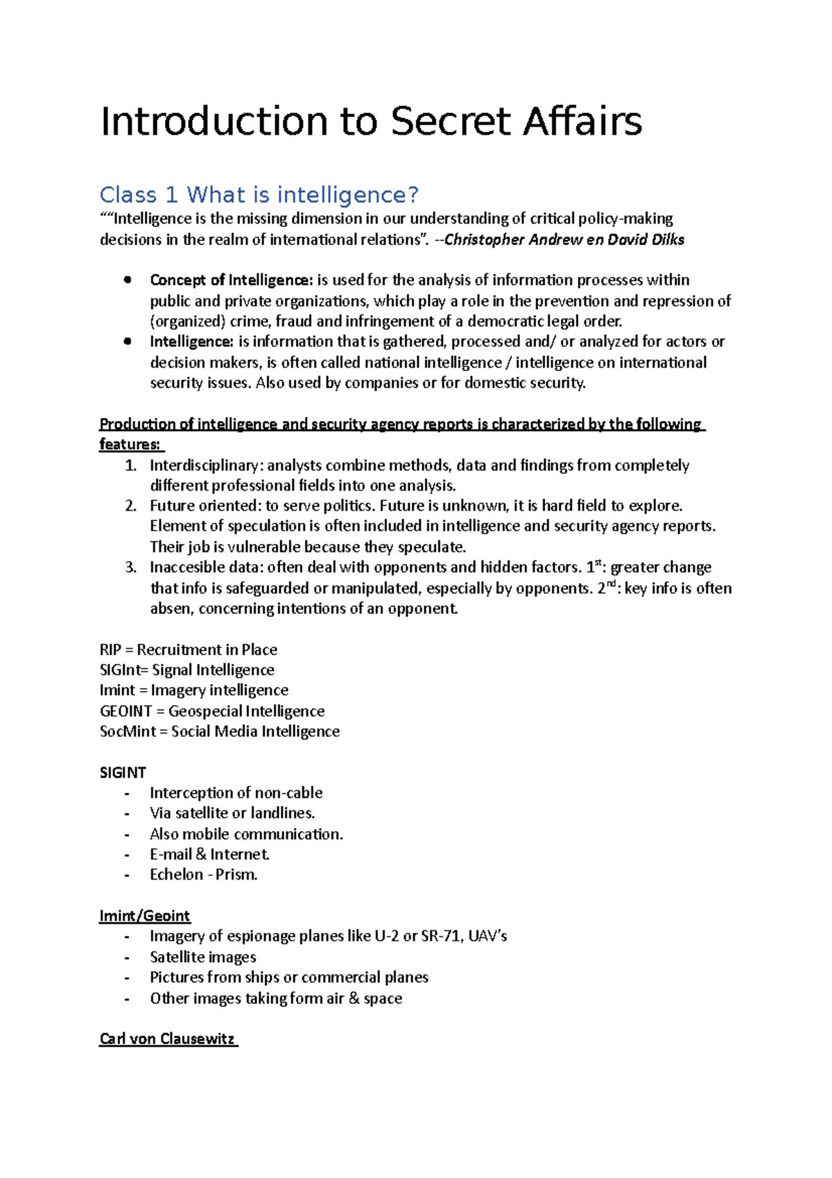 Introduction to Secret Affairs -Christopher Andrew en David Dilks ...