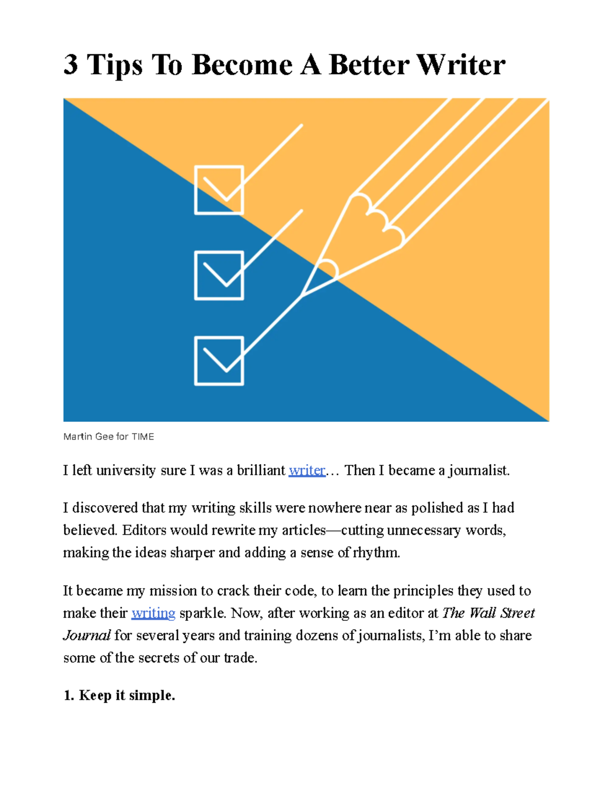 How to Be a Better Writer at Work Time - 3 Tips To Become A Better ...