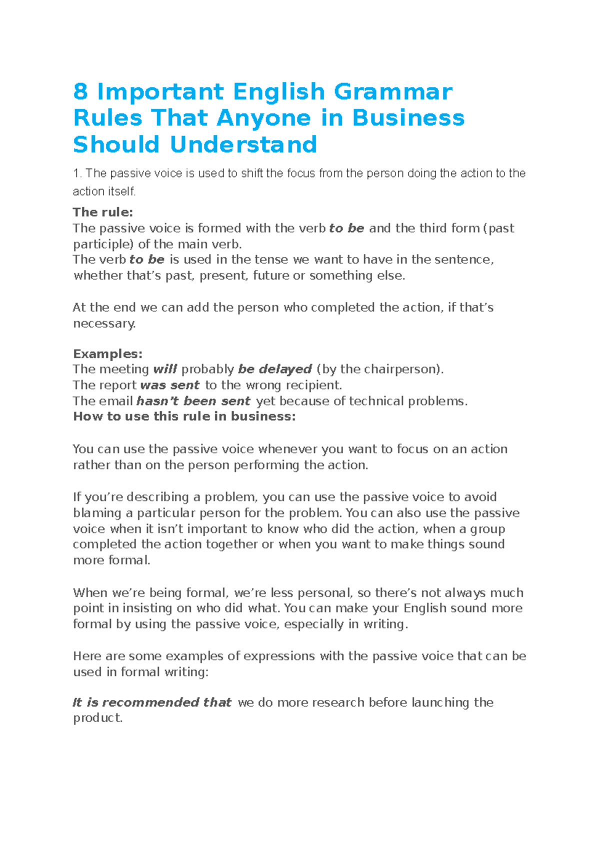 8 Important English Grammar Rules That Anyone in Business Should ...