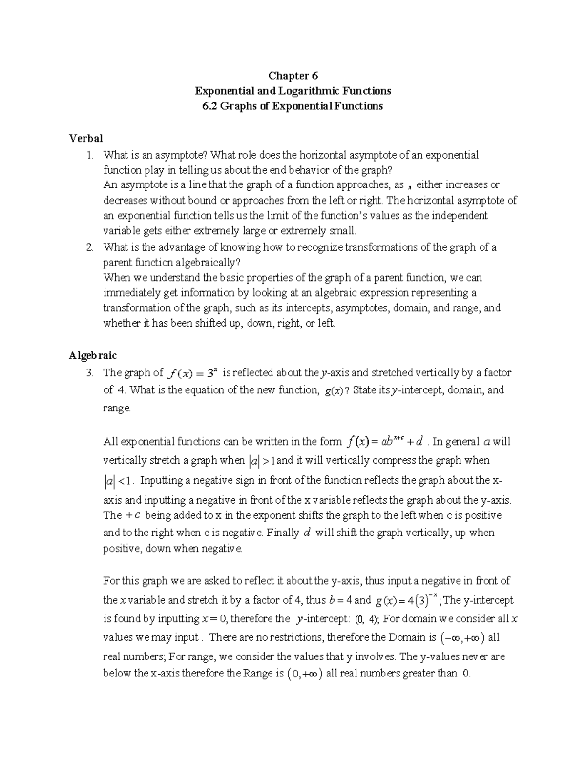 Cnx ca solutionsmanual 06 02 xyz - Chapter 6 Exponential and ...