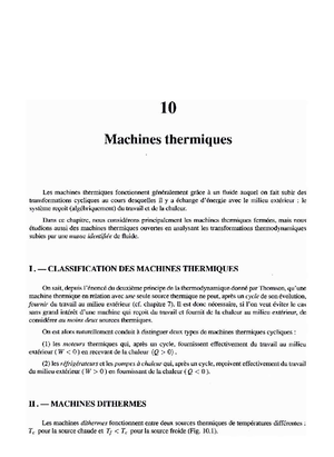 Ch13 Thermodynamique des systèmes ouverts - Studocu