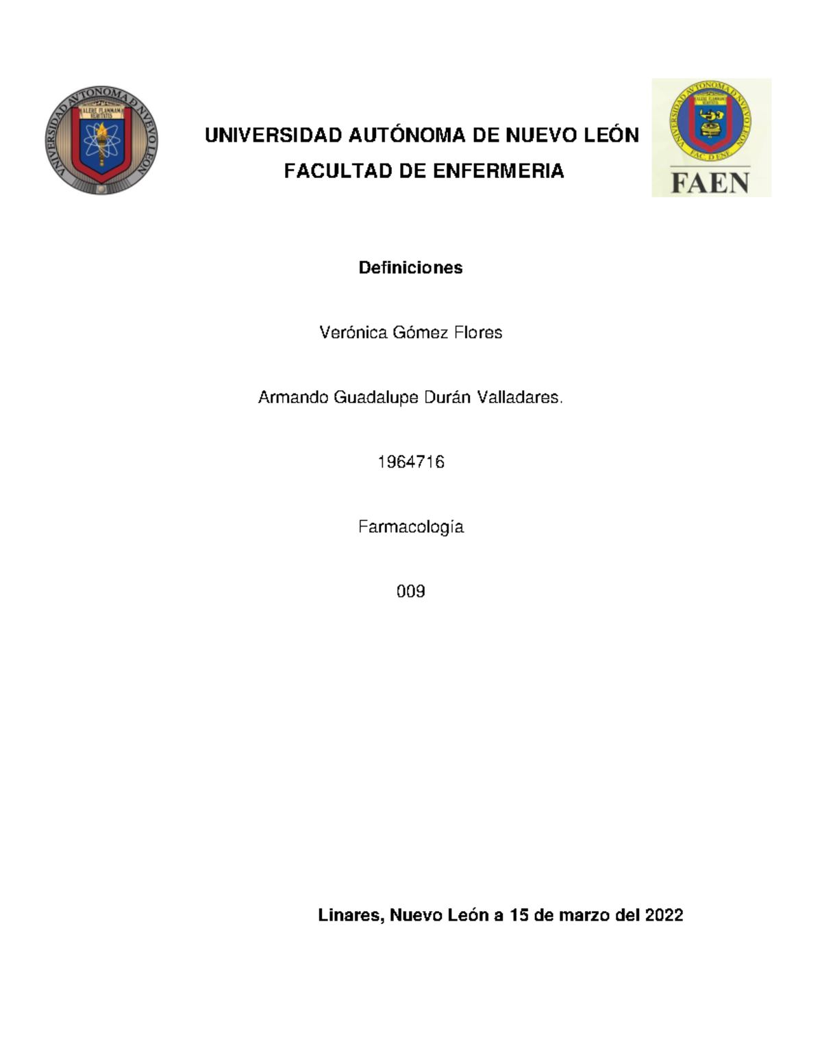 AGDV Definiciones - UNIVERSIDAD AUTÓNOMA DE NUEVO LEÓN FACULTAD DE ...