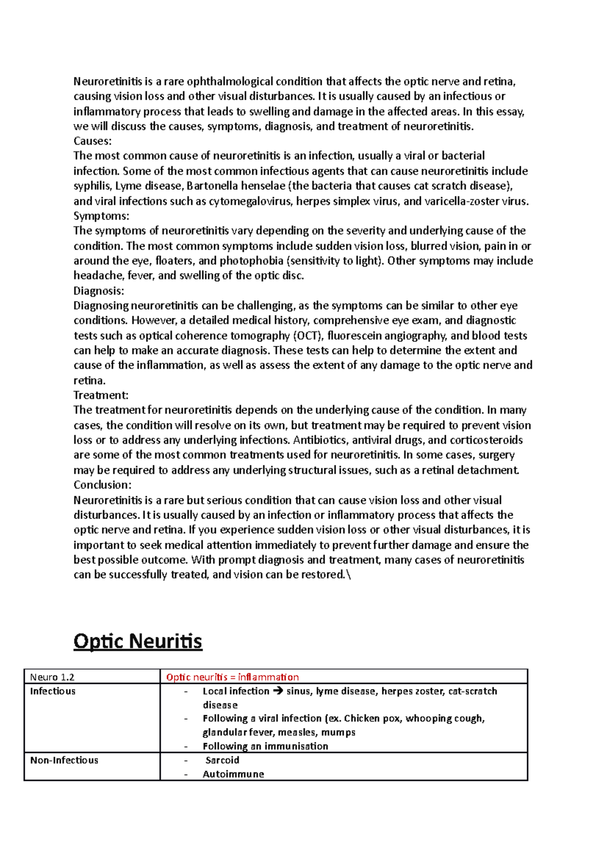 Neuroretinitis is a rare ophthalmological condition that affects the ...