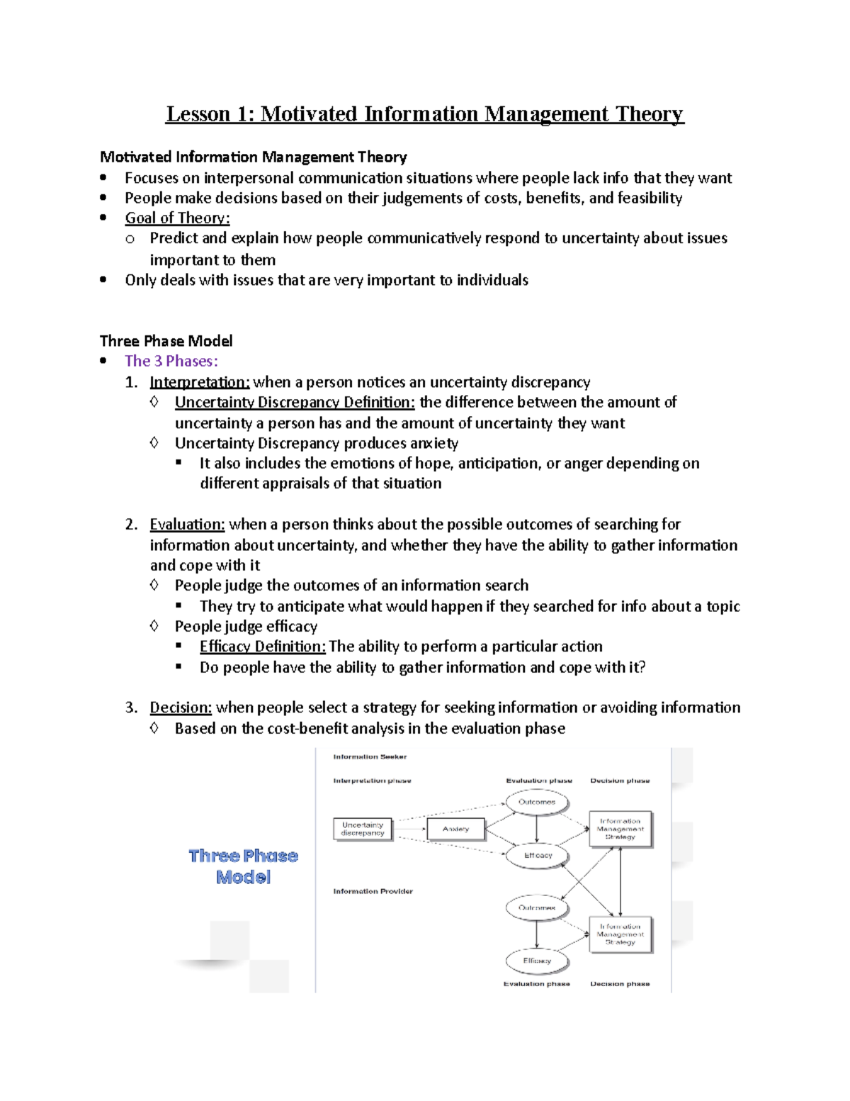 Theory of Movitvated Information Management - Lesson 1: Motivated ...