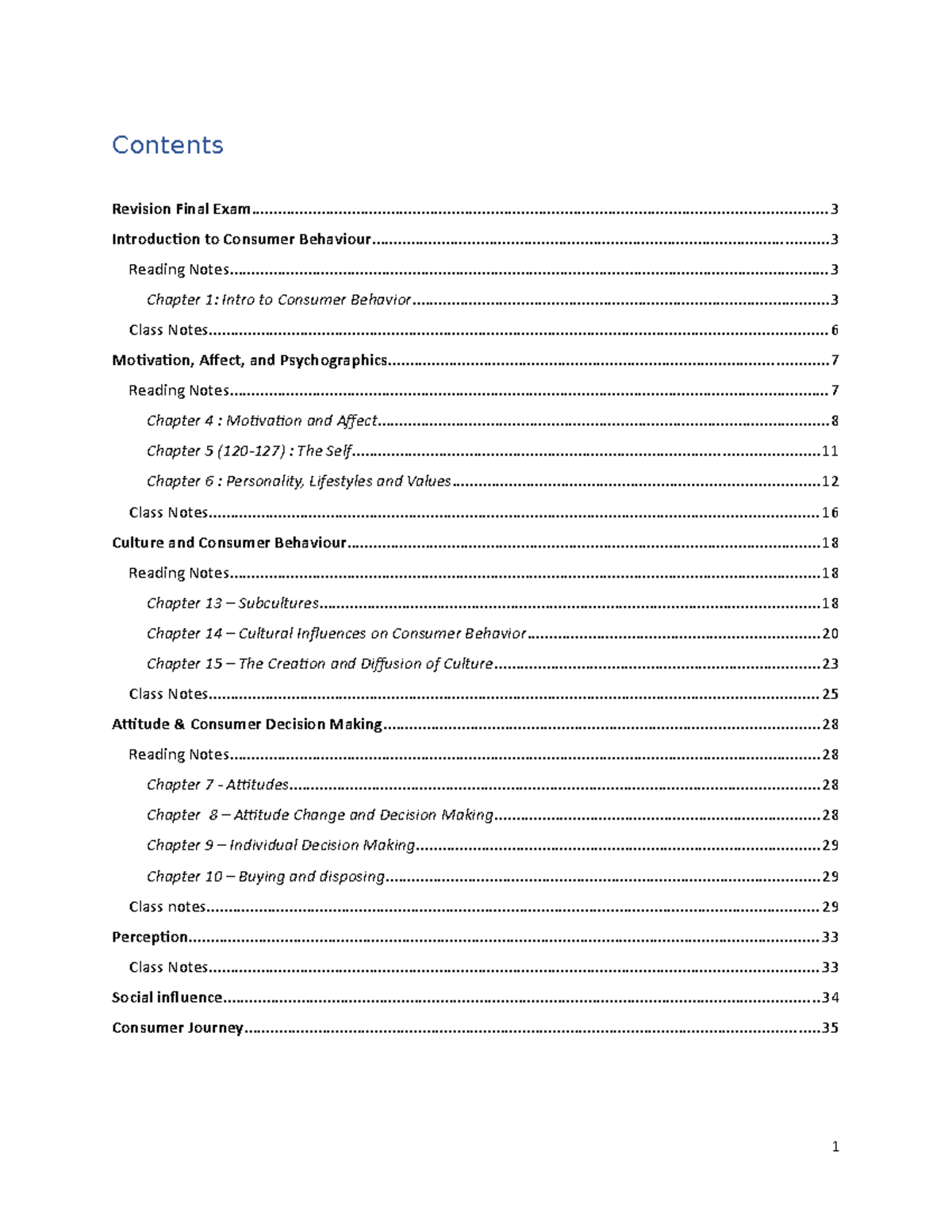 Revision-Final-Exam - Notes de cours 20107 - Contents Revision Final ...