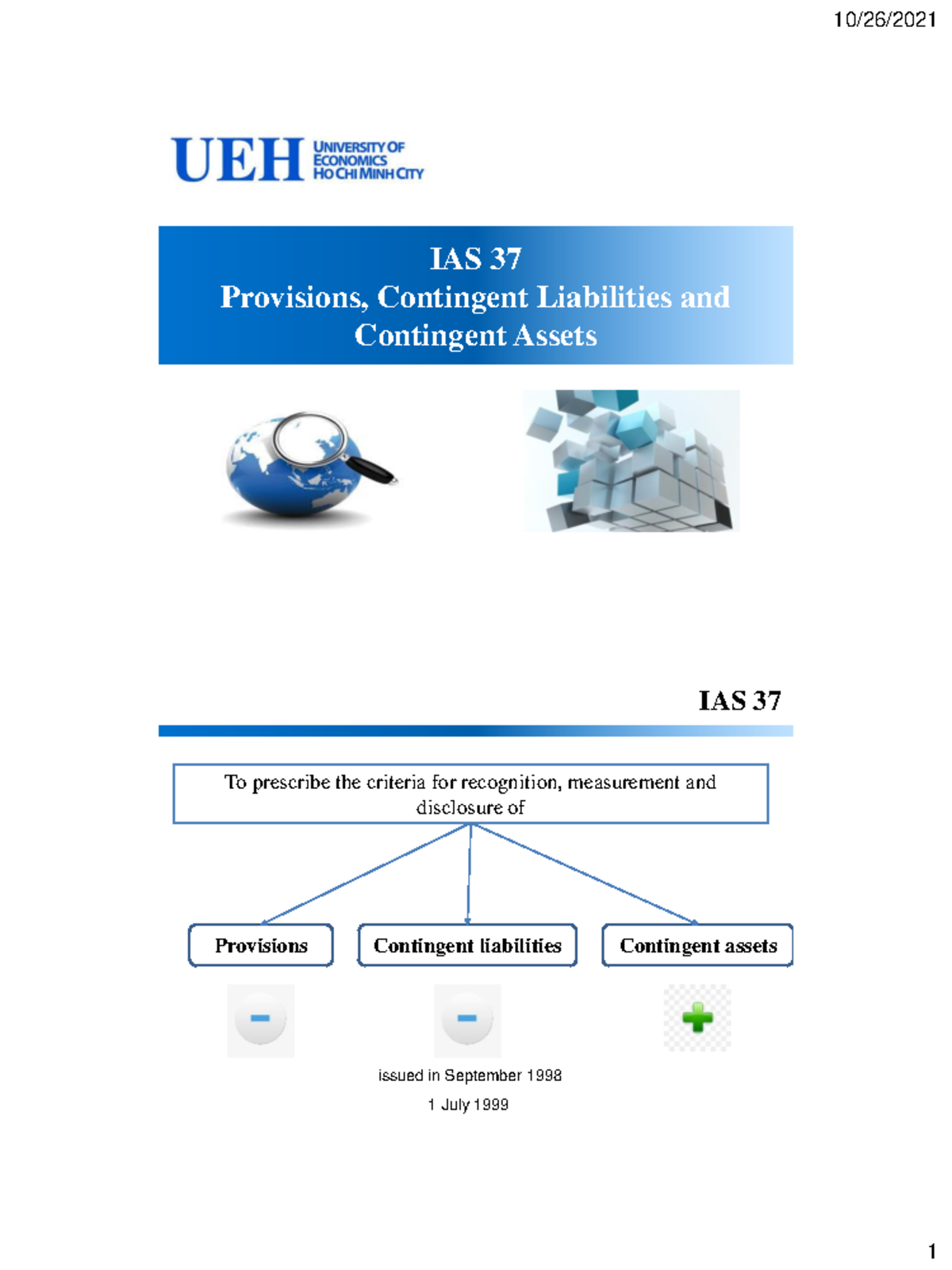 Topic 10 - IAS 37 - SV - KTTC - IAS 37 Provisions, Contingent ...