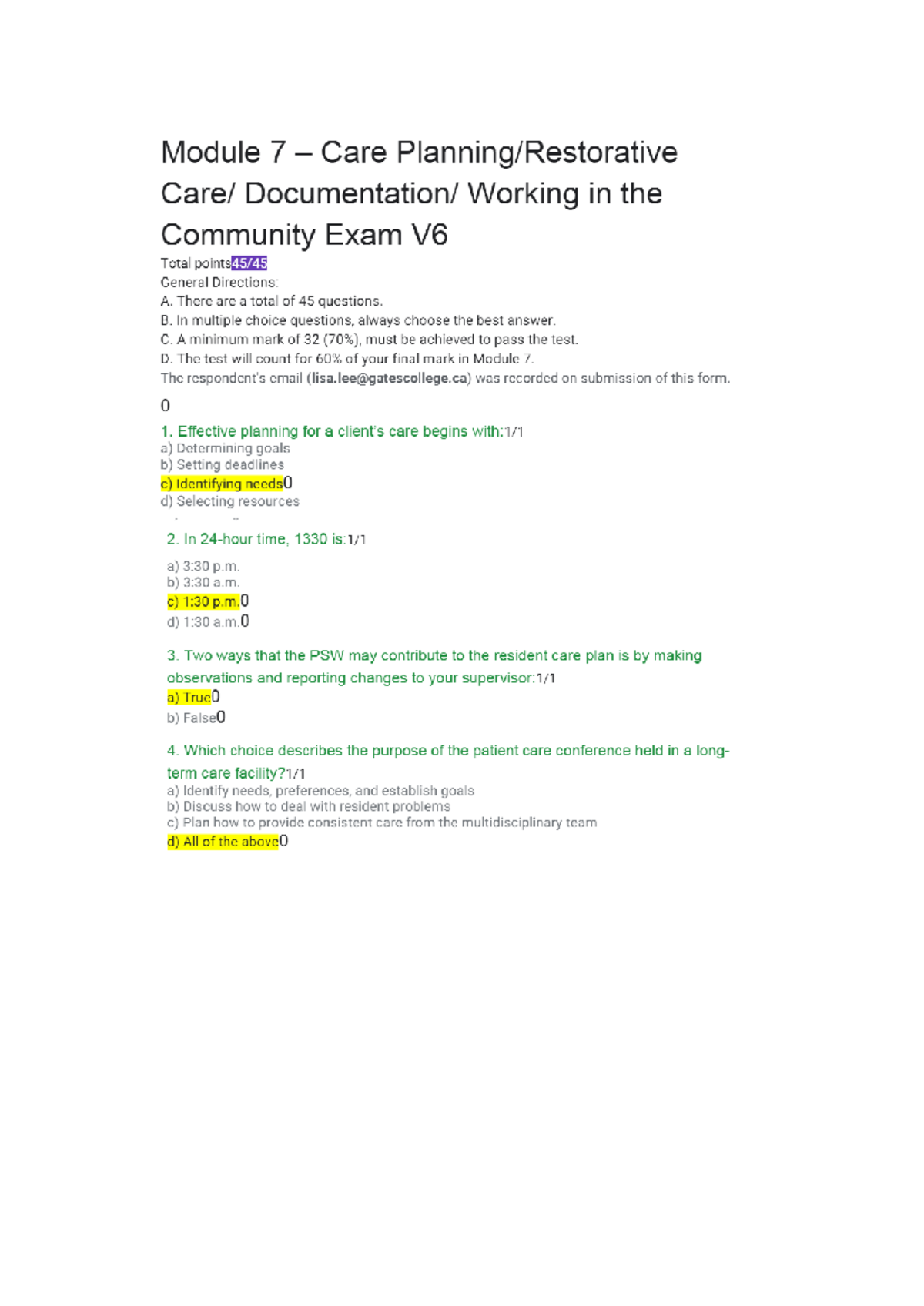 Module 7 T.docx 2 - NOTE - Module 7 Care Working in the Community Exam ...
