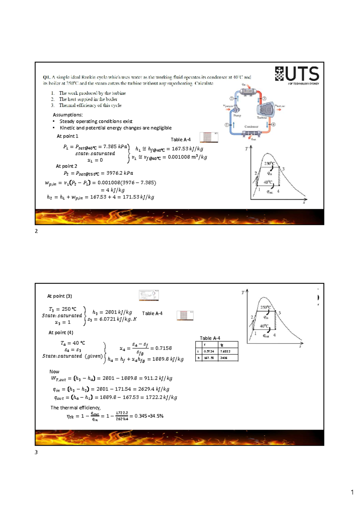 Tutorial 5 Solution - 1 Assumptions: • Steady operating conditions exist • Kinetic and potential ...
