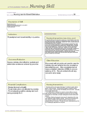 ATI Nursing Skill - IV Therapy - ACTIVE LEARNING TEMPLATES Nursing ...