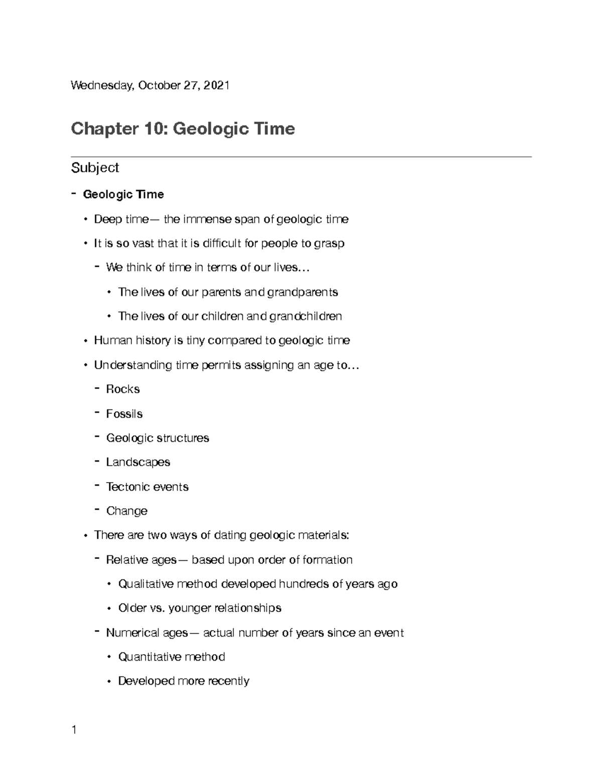 Geo Ch. 10- Notetaker PDF - Wednesday, October 27, 2021 Chapter 10 ...