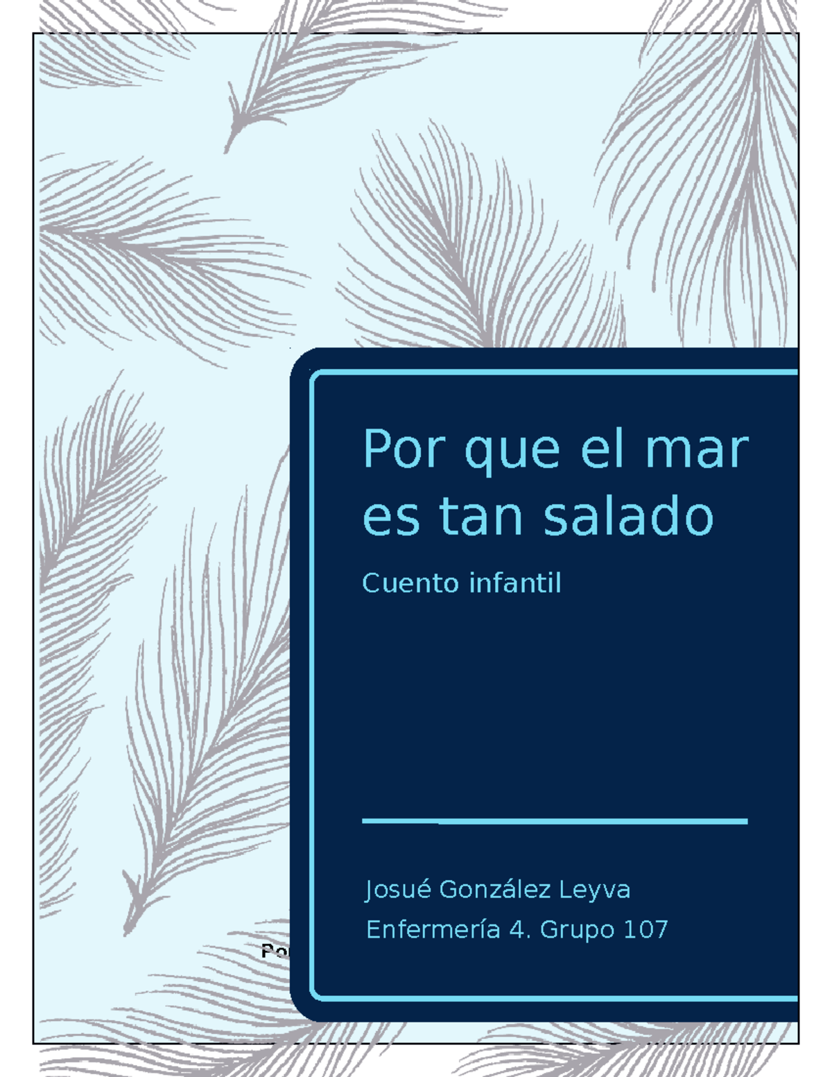 González Leyva Josué Actividad Word - Por que el mar es tan salado Por ...