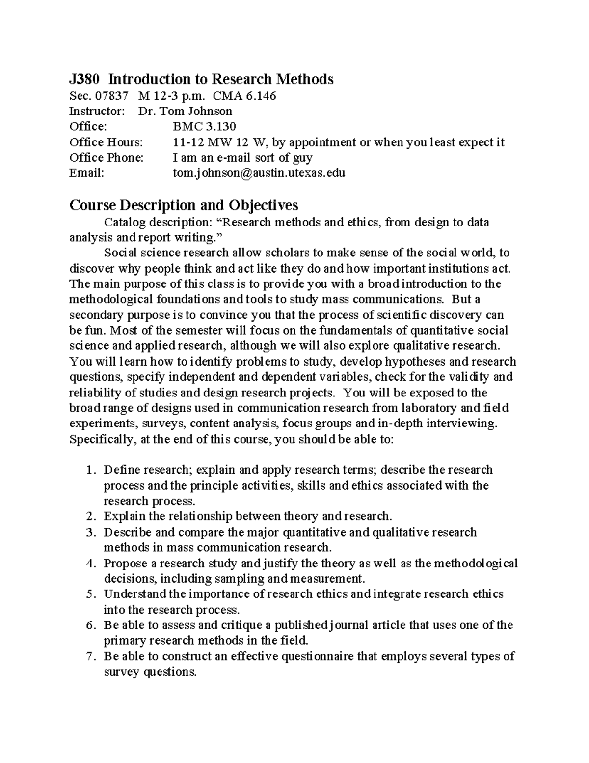 J380-Intro to Research Methods-Johnson - J380 Introduction to Research ...