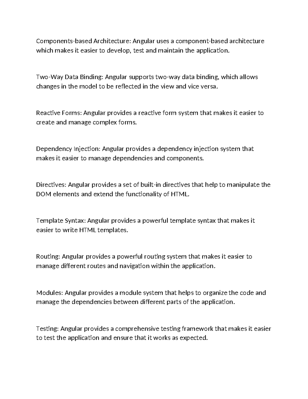 Ass1 - For practicing - Components-based Architecture: Angular uses a ...