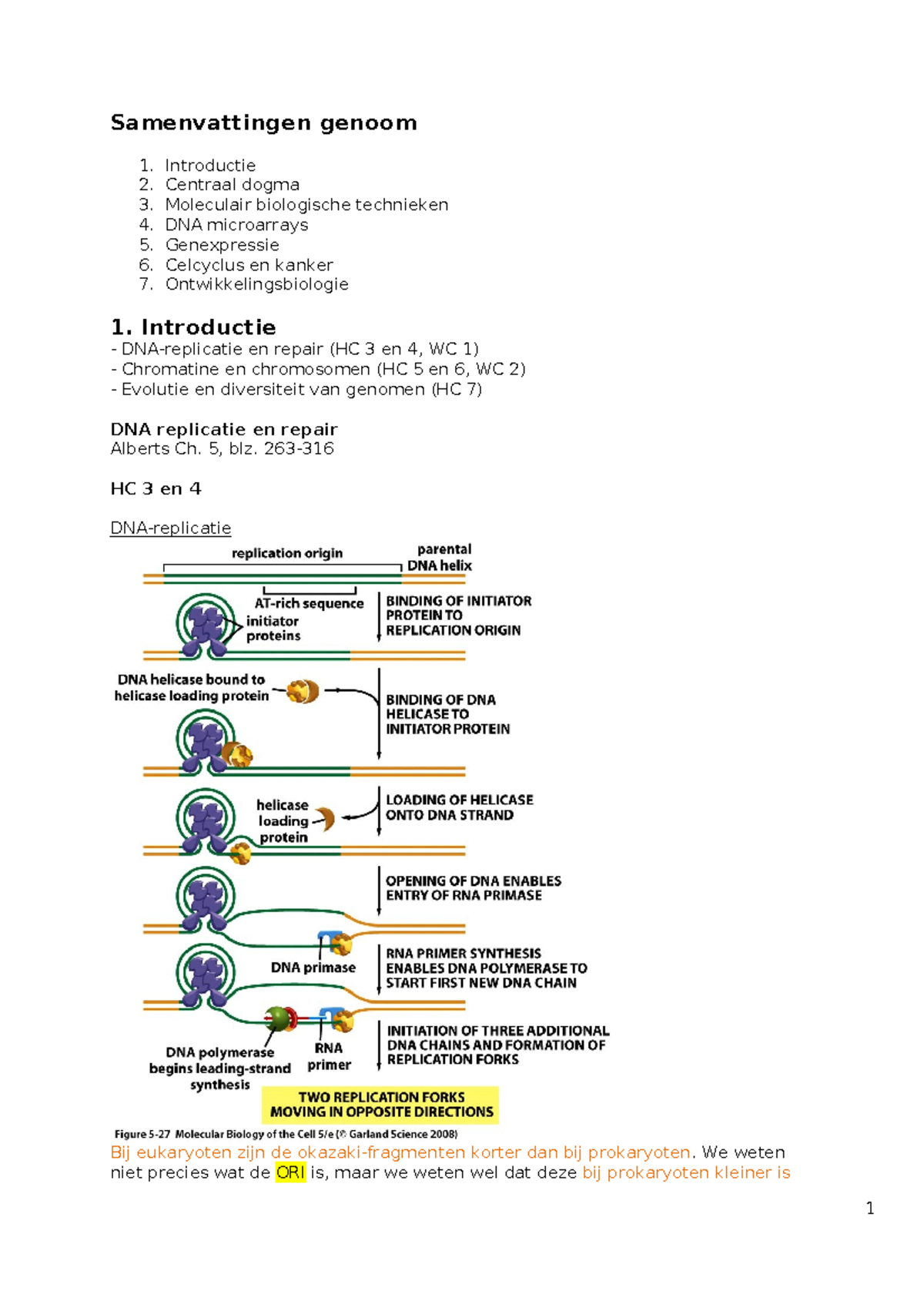 Samenvatting Genoom: Moleculair biologische technieken, DNA microarrays ...