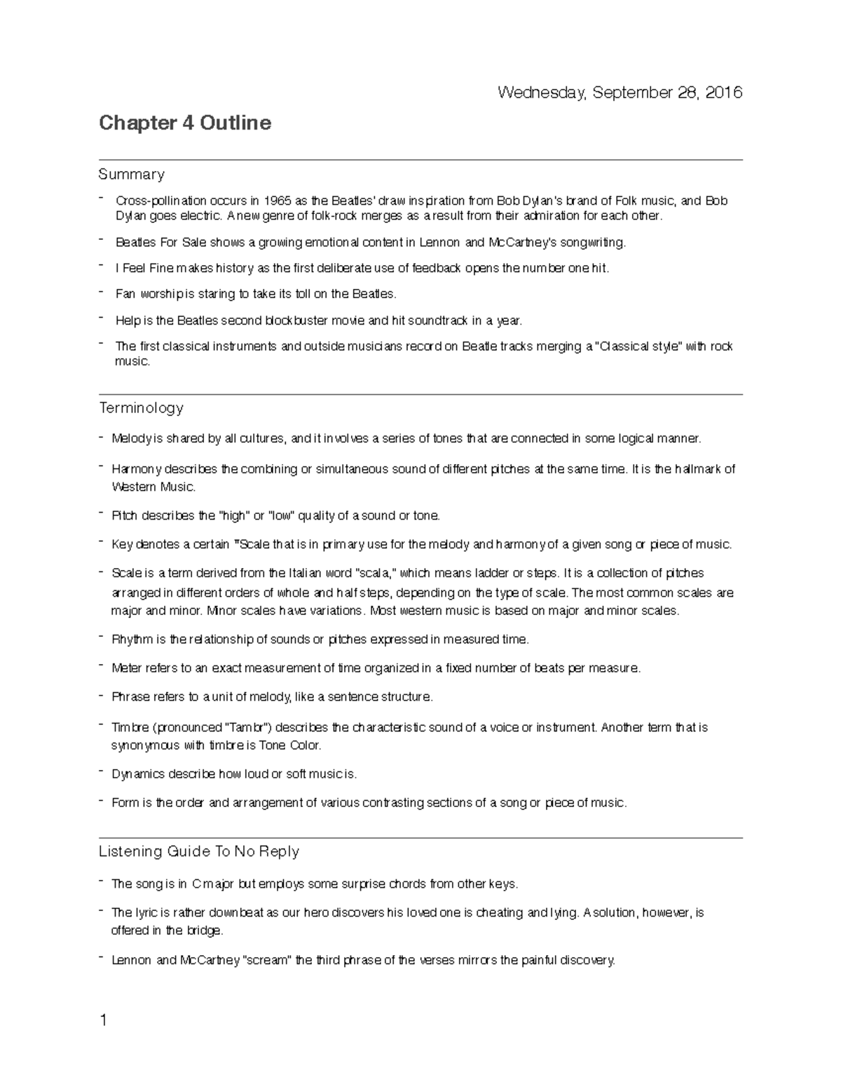 Chapter 4 Outline - Wednesday, September 28, 2016 Chapter 4 Outline ...