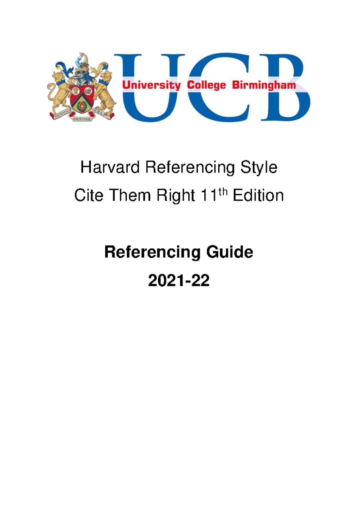 Referencing Full Guide 2021 2022 - Harvard Referencing Style Cite Them ...