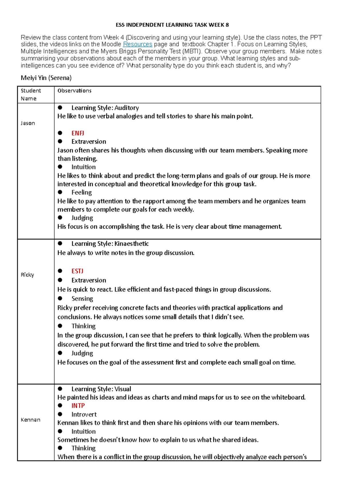 Independent Learning TASK WEEK 8 CE 2010 71 - ESS INDEPENDENT LEARNING ...