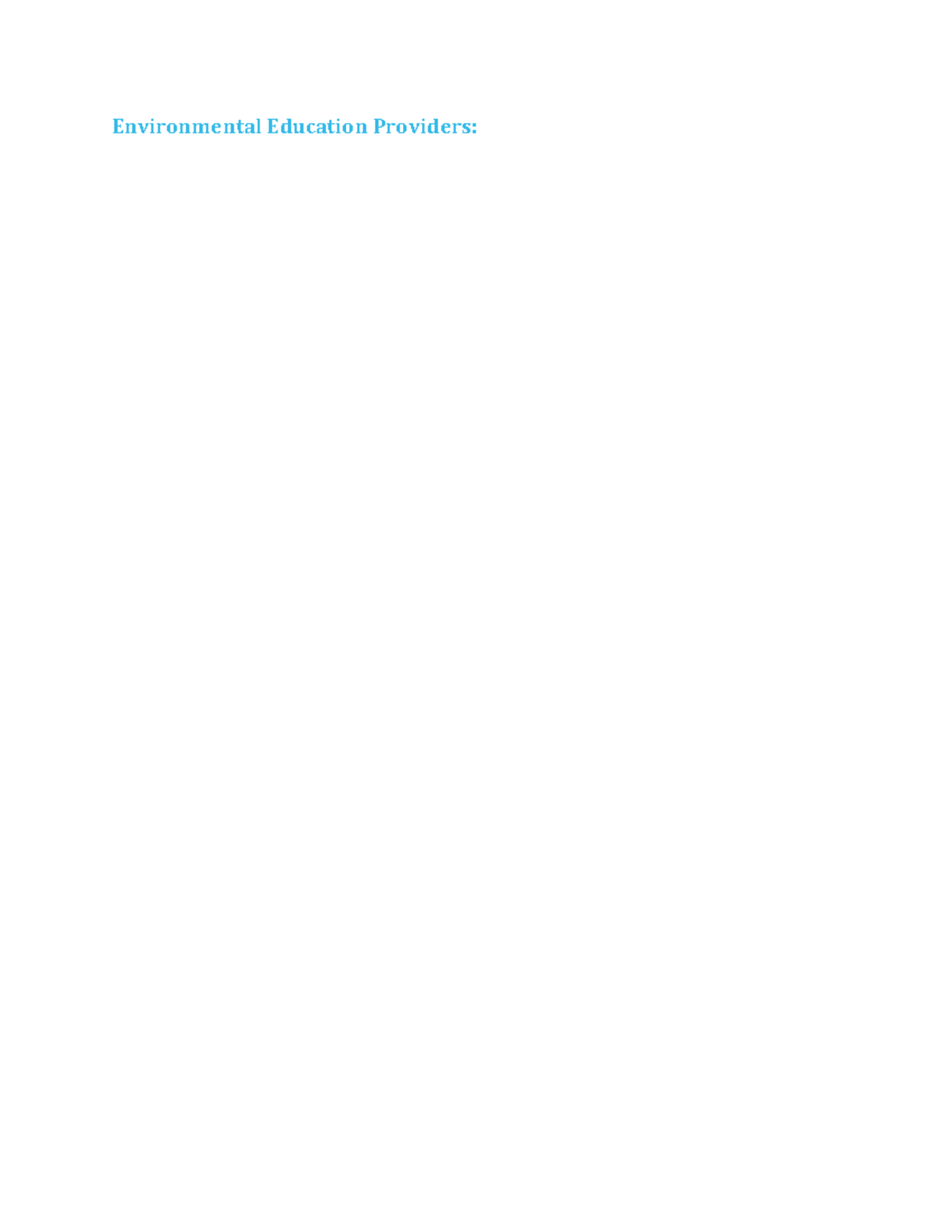 DDD 6 - n.a - Environmental Education Providers: Use district or school ...