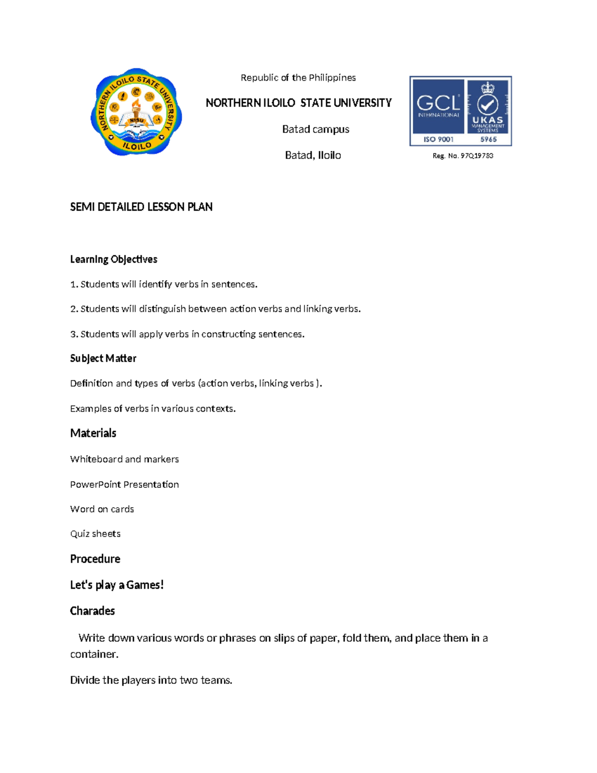 SEMI Detailed Lesson PLAN WPS Office - Republic of the Philippines ...