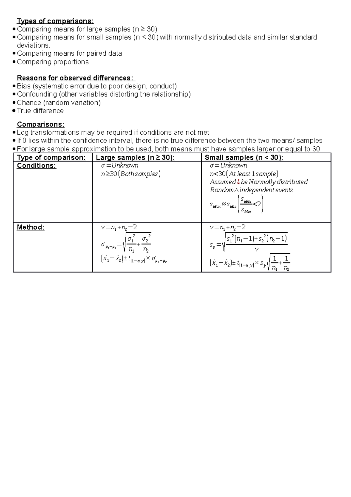 STAT 115- Lecture 20 (Comparing two means) - Types of comparisons ...