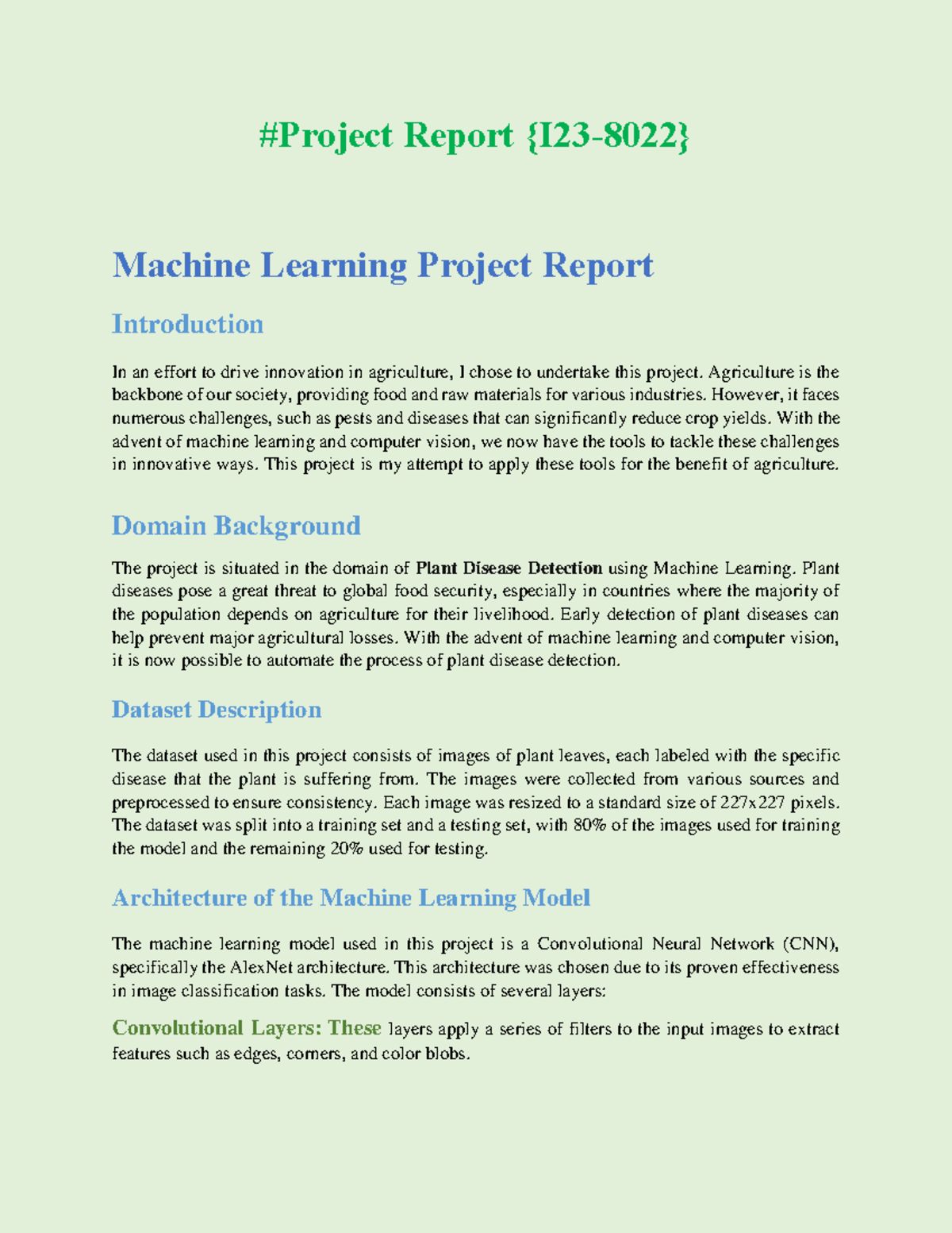 I238022-Project Report - #Project Report {I23-8022} Machine Learning ...
