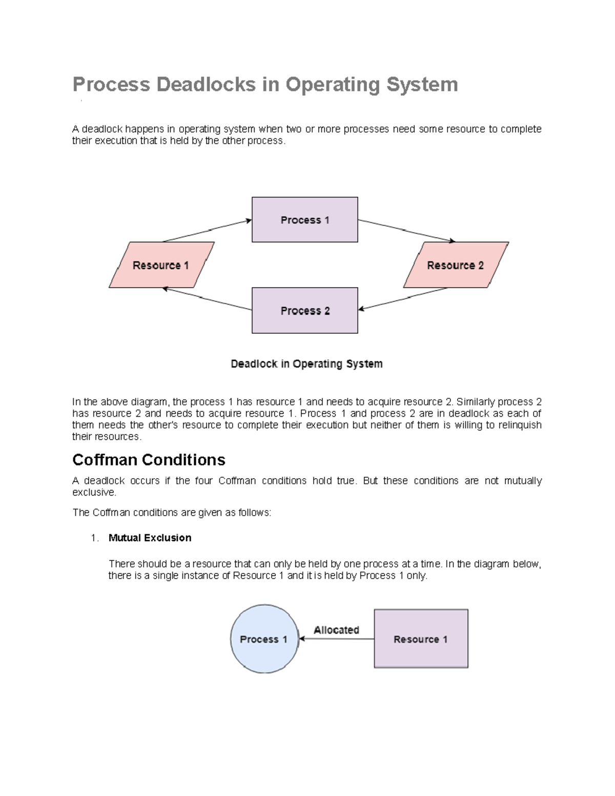 Exam 1 February 2016, questions and answers - Process Deadlocks in ...