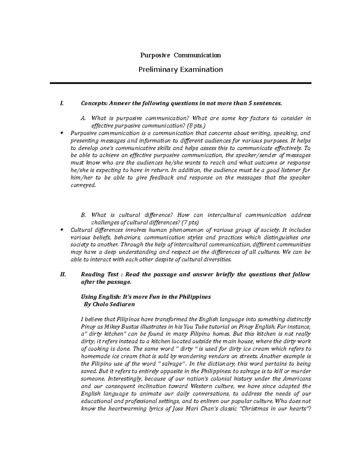 Purcomm Prelims - This is a coursework in Purposive Communication ...