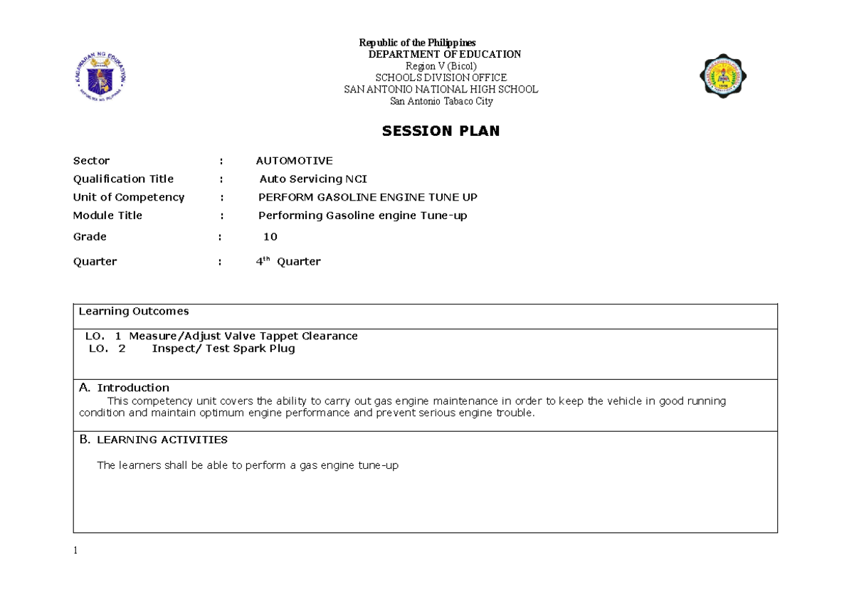 Session-PLAN-edited - Session guide - DEPARTMENT OF EDUCATION Region V (Bicol) SCHOOLS DIVISION ...