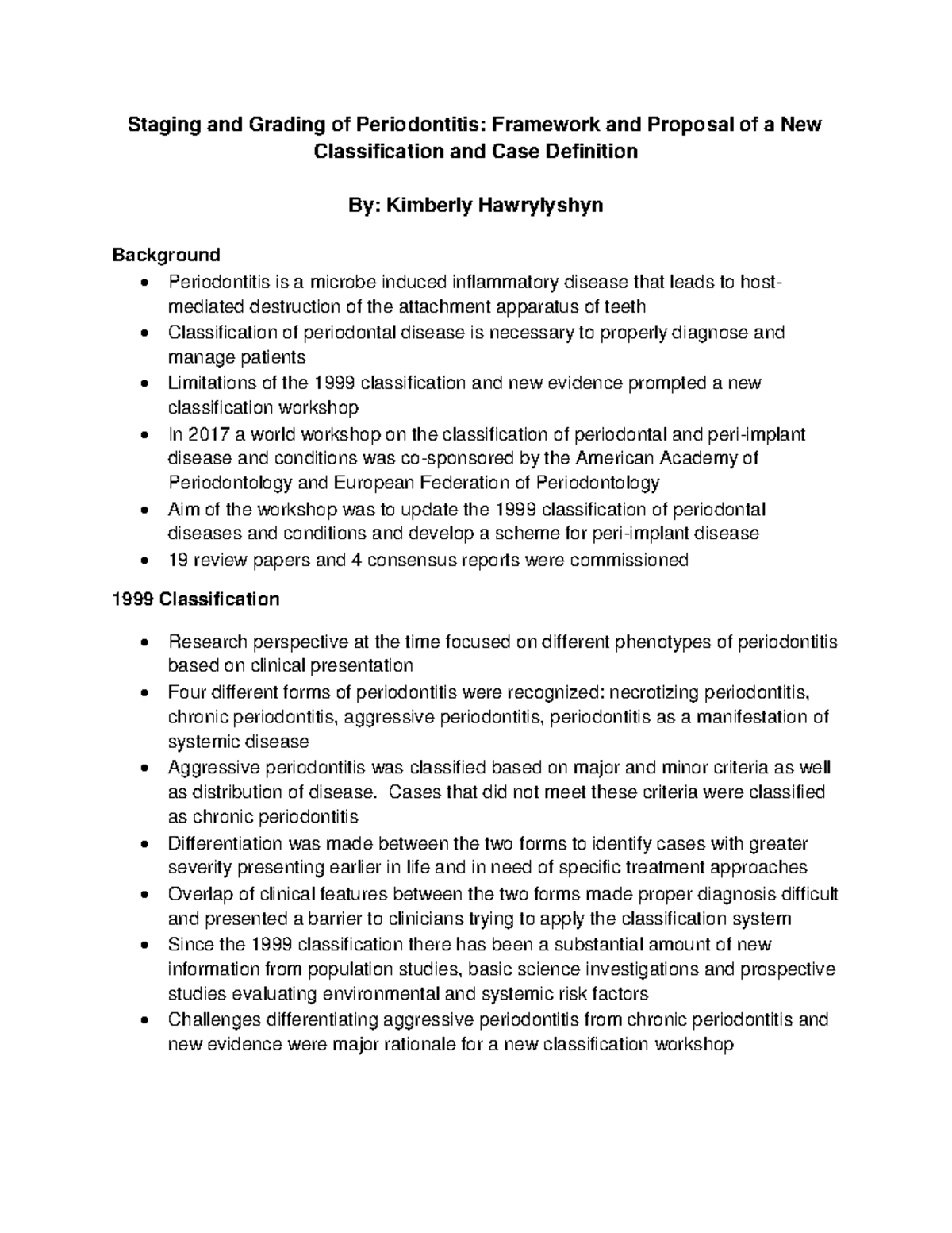Staging and Grading of Periodontitis - Cases that did not meet these ...