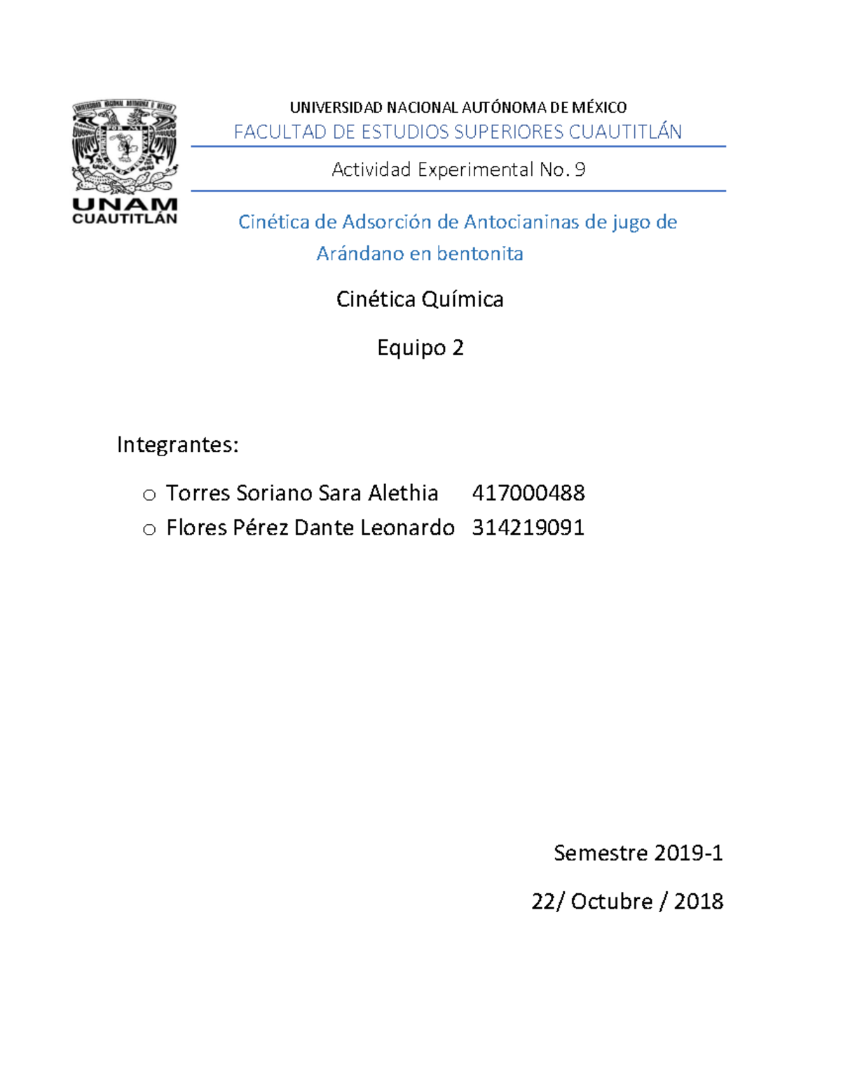 391802841-Reporte-9 - previo - UNIVERSIDAD NACIONAL AUTÓNOMA DE MÉXICO ...