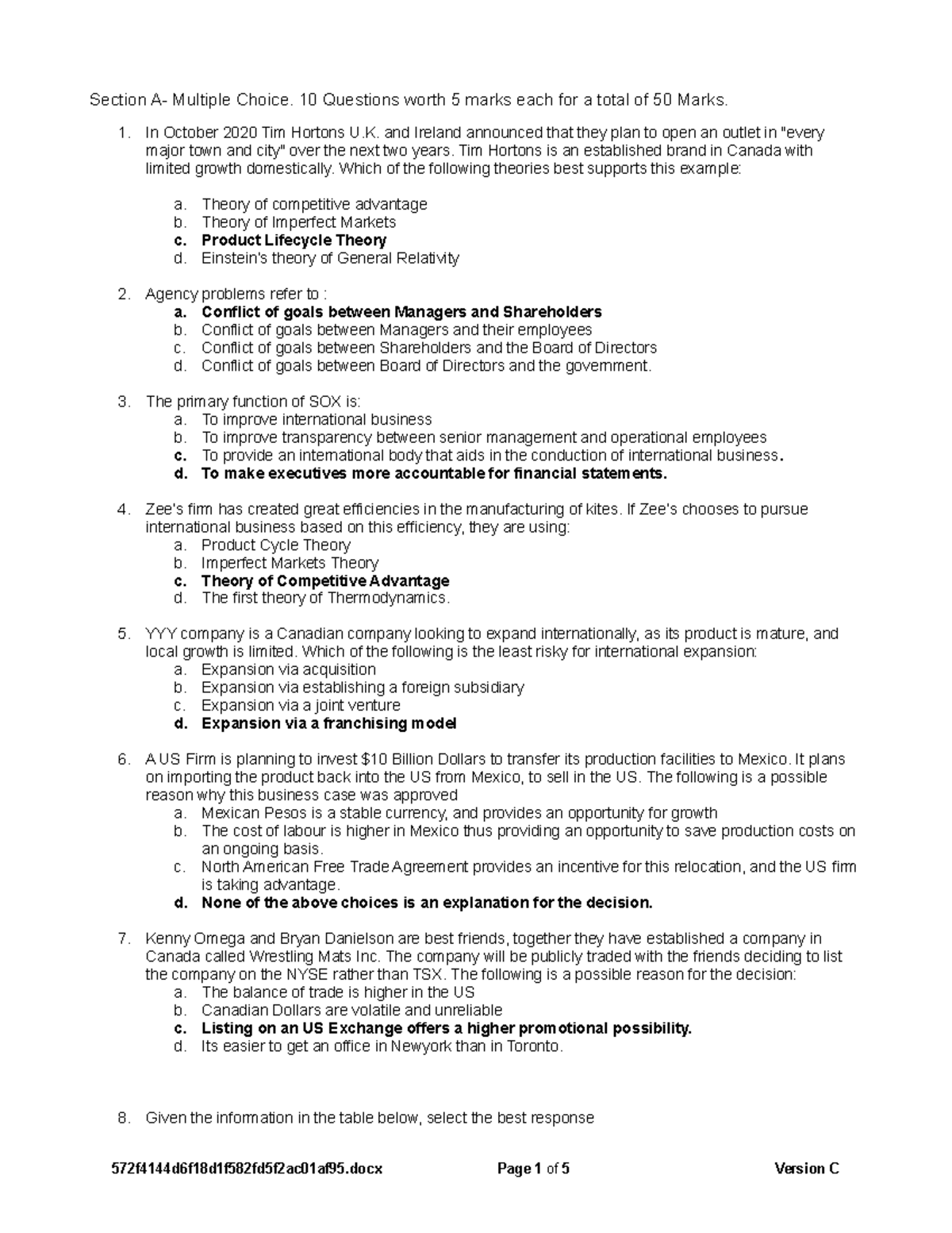 2021 Practice Term Test With Solutions - SIB575 - Seneca College - Studocu