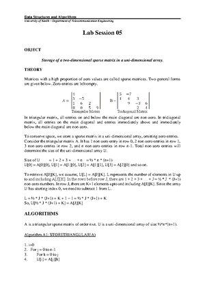 Lab-06 - lab - Data Structures and Algorithms University of Sindh – Department of ...