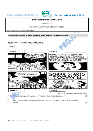 African Thunderstom Answers - ENGLISH HL 22 FEBRUARY 2021 GRADE 12 ...