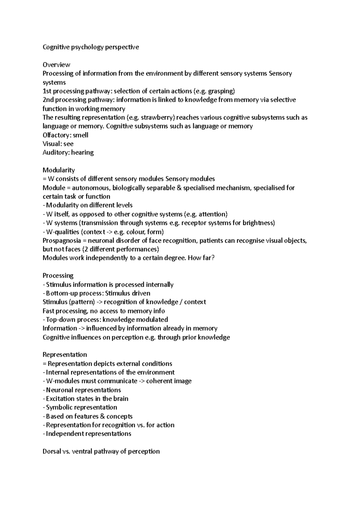 Cognitive psychology perspective - Cognitive psychology perspective ...