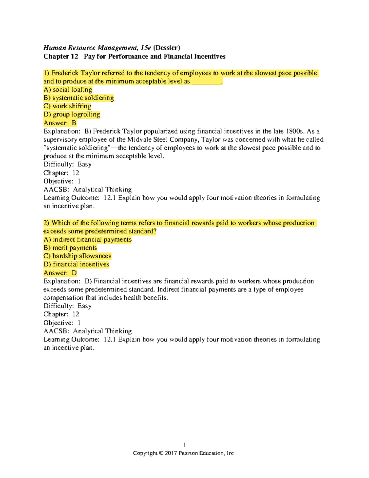 Chapter 12 - Organizational behavior course notes and practice ...