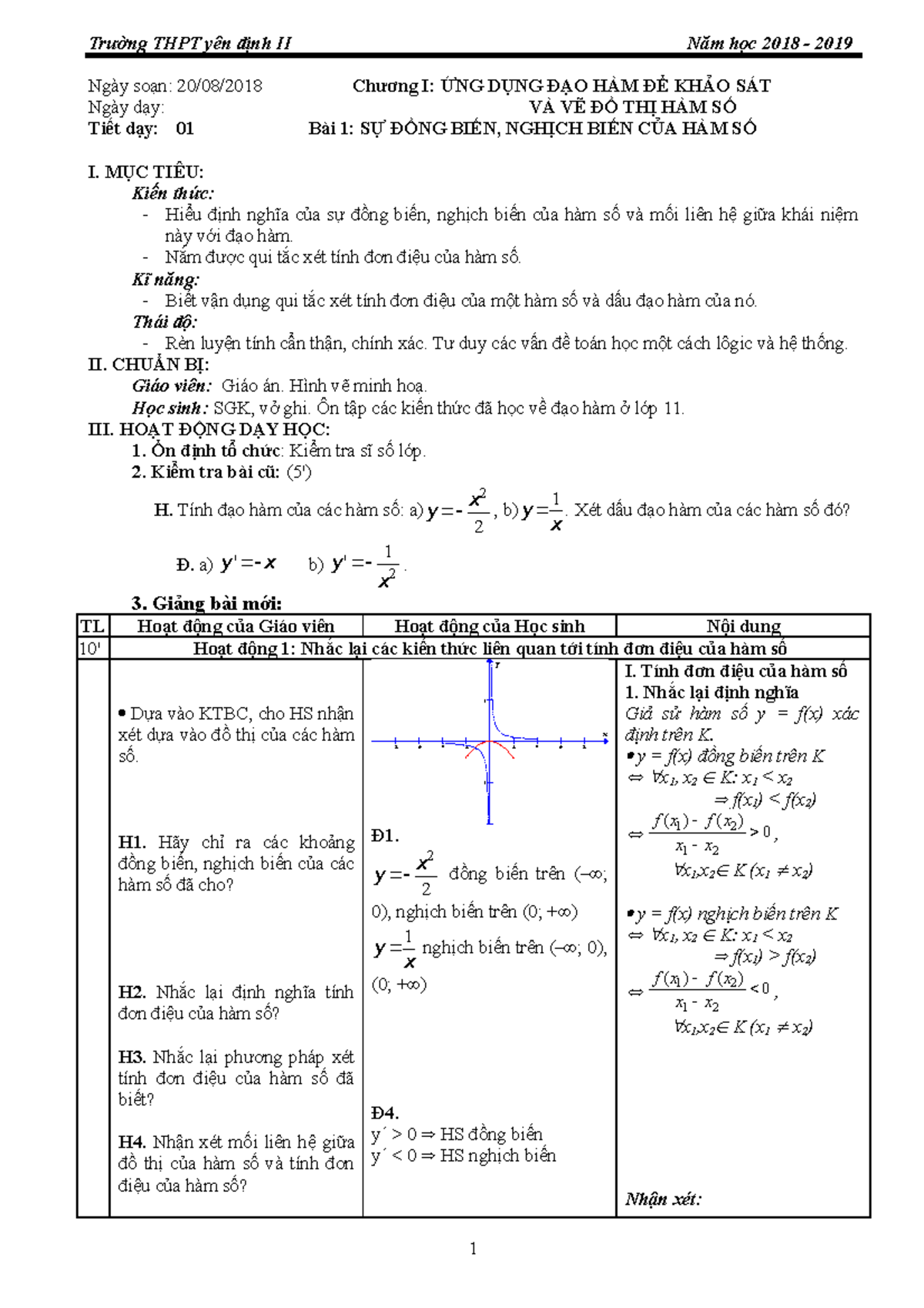 Giải tích 12 - dfgfg fdg - Trường THPT yên định II Năm học 2018 - 2019 ...