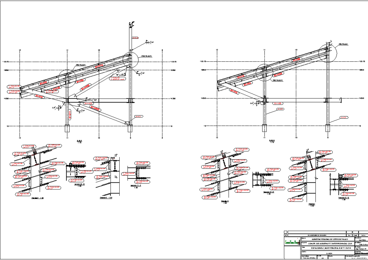 5. Elevaciones I NAVE Principal-Layout 1 - EJE H 1: EJE F 1: Detalle H ...