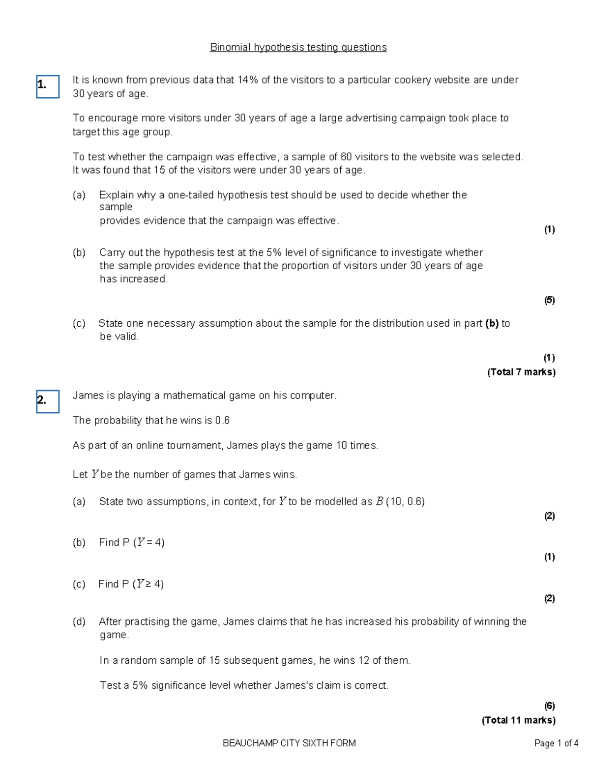Binomial%20hyp%20test%20questions - Binomial hypothesis testing ...